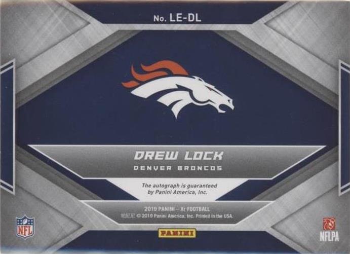 2019 Panini XR Drew Lock #LE-DL for sale | eBay