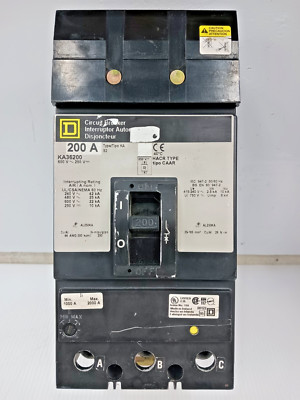 Square D 200 Amp I-Line Circuit Breaker 3 Pole 600 VAC / 250 VDC 25kA ...