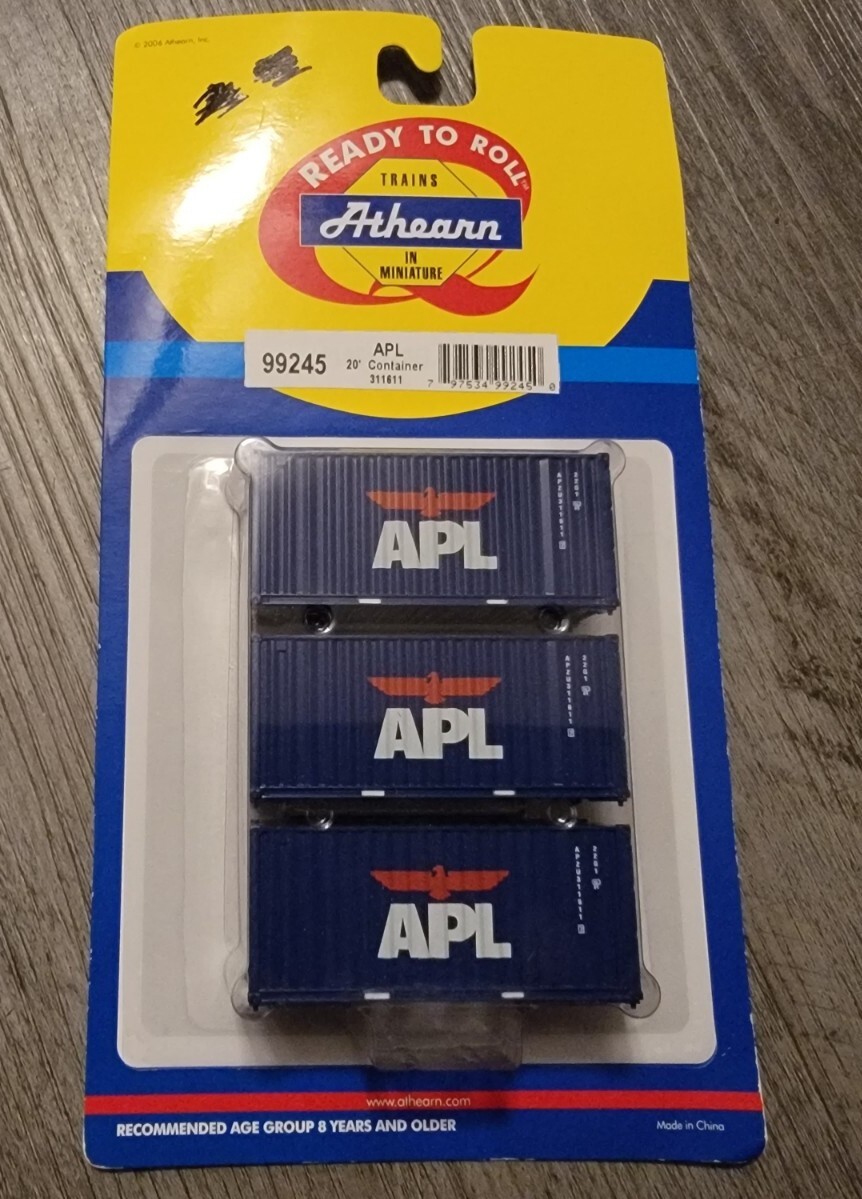 HO Scale Athearn 20' APL Container | eBay