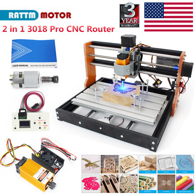 【USA】2 in 1 3018-PRO CNC Router 15W Laser Cutting Wood Milling ...