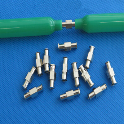 2x Luer Lock Adapter Coupler Female to Female Fitting Nickel Plated ...