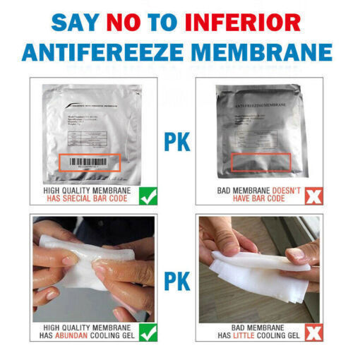 10x Anti Freeze Membrane Film Gel Pad Fat Cryo Cooling Weight Loss ...