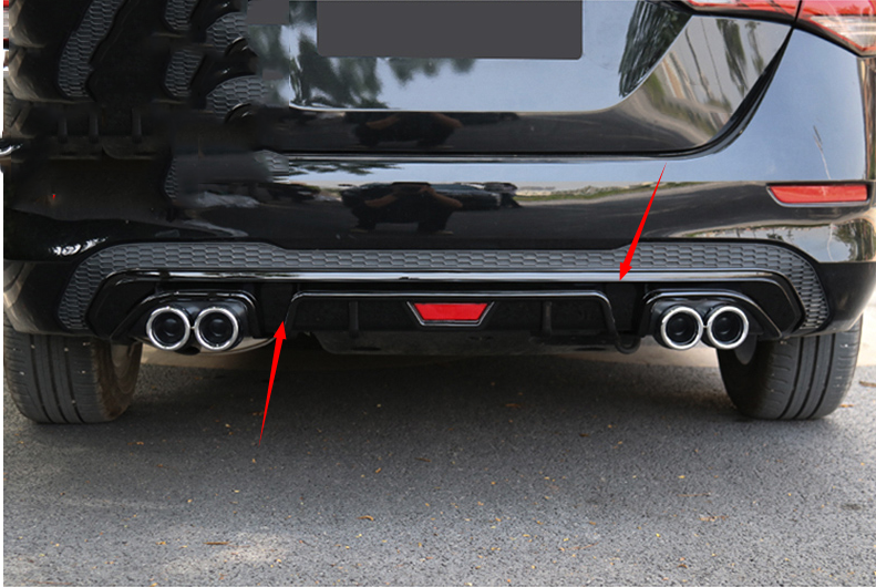 Black Rear Bumper Diffuser Lip Spoiler Refit Fit For Nissan Sentra 2020 ...