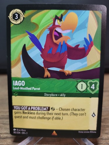 Disney Lorcana Iago 80 NON FOIL Rare | eBay