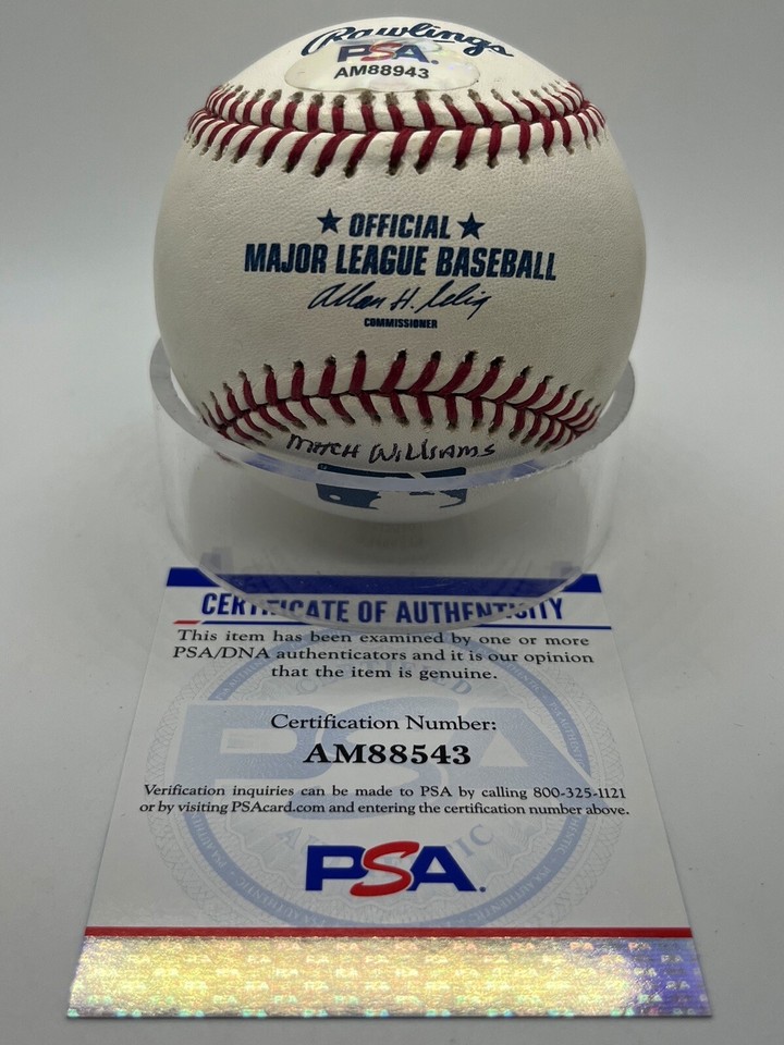 Mitch Williams Rangers Cubs Phillies Signed Autograph OMLB Baseball PSA ...