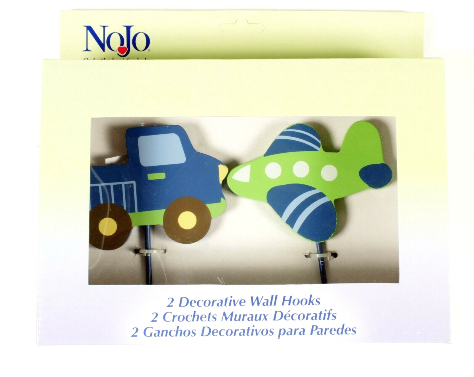 Airplane and Truck Wall Hooks Nursery Decor Set of 2 NoJo New in Box ...
