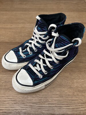 Converse Blue & Purple Wavy Knit Chuck 70 High Sneakers Size Men’s 4.5 ...