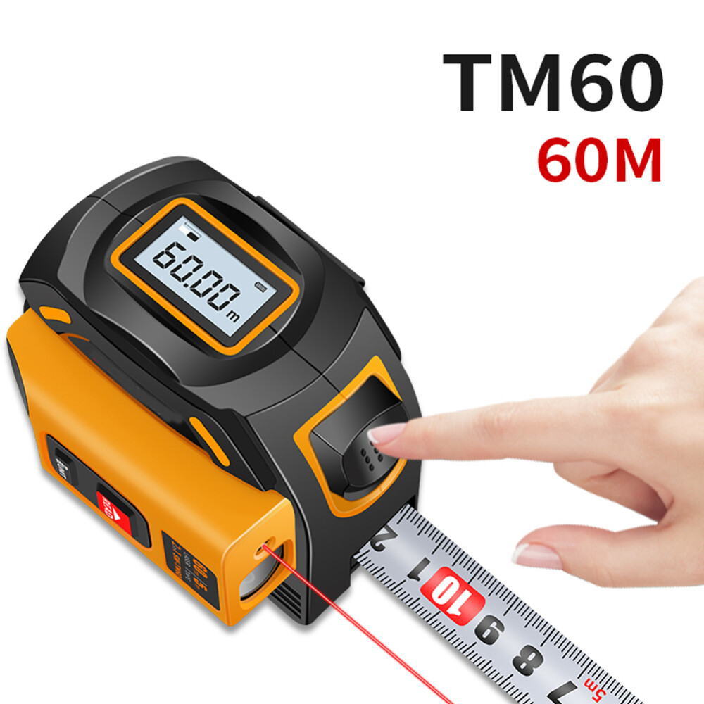 3 in 1 Rangefinder Digital Measure Tape Laser Distance Meter Measuring ...