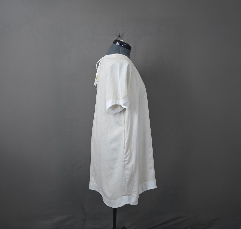 Sugarlips Curve Scallop Shift Mini Dress Cream Plus XL NWT Pockets Lace ...