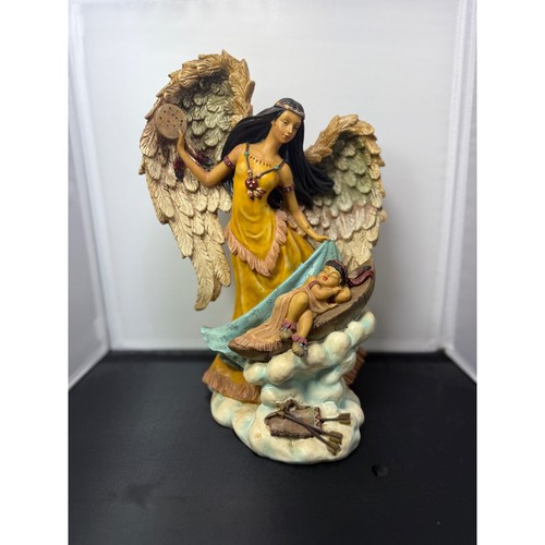 Native American Indian Princess Guardian Angel baby sleep indoor statue ...