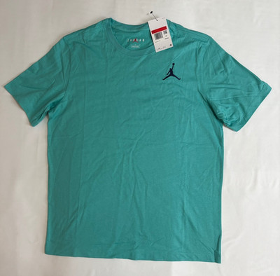 Nike Air Jordan Men's Teal T-Shirt Small Jumpman Logo Sz Large DC7485 ...