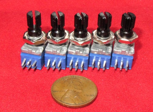 5 x Vimex 5K OHM Dual Linear Taper Pot Twin Ganged Element B5K ...