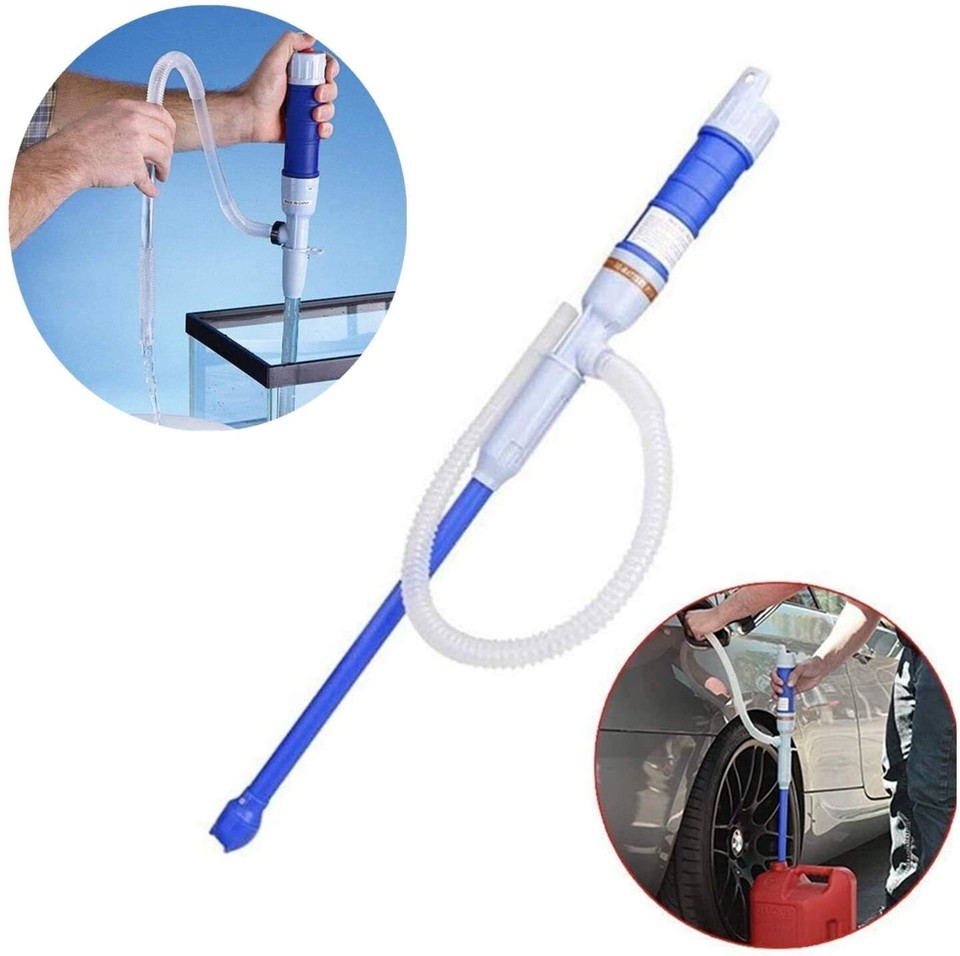 24" 2gal/min Battery-Powered Siphon Handheld Liquid Transfer Pump Gas ...