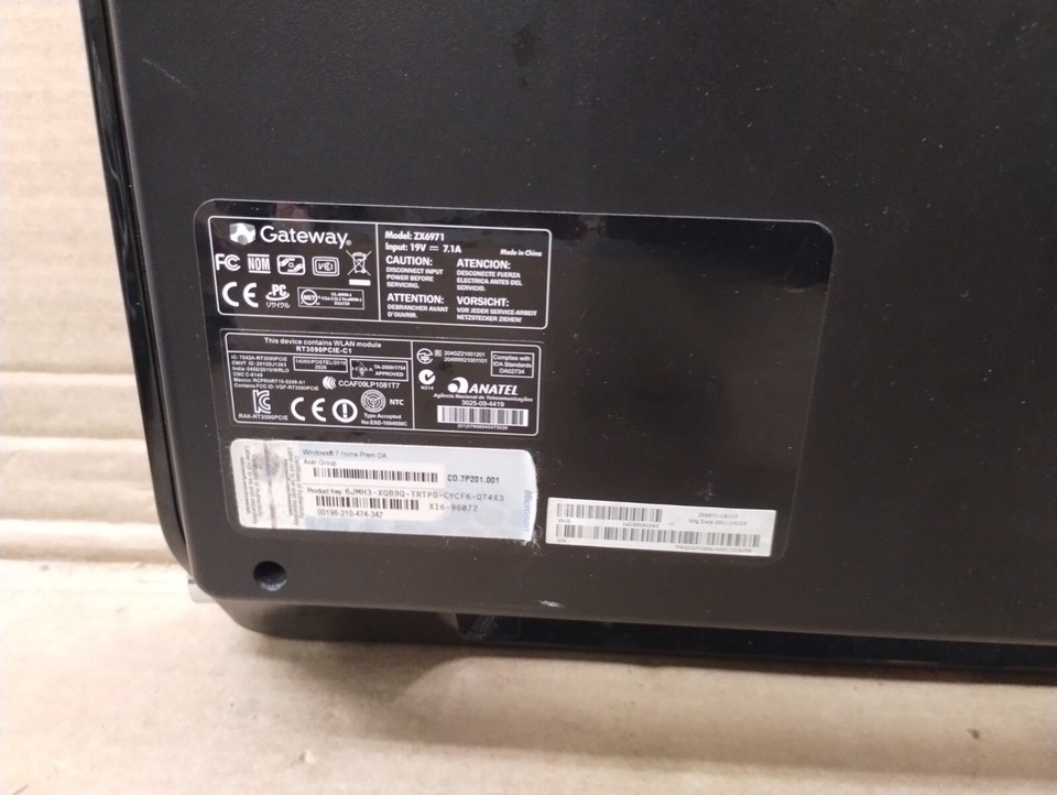 GATEWAY AiO ZX6971 ALL IN ONE 23" TOUCHSCREEN PENTIUM G620 2.60GHz 4GB ...