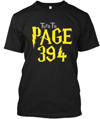 NWT! Turn To Page 394 Funny Art Meme Graphic Retro Vintage T-Shirt Size ...