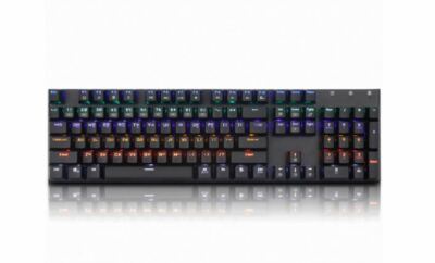 ABKO HACKER K640 Rainbow LED Mechanical Gaming Keyboard 104 Keys 1ms ...