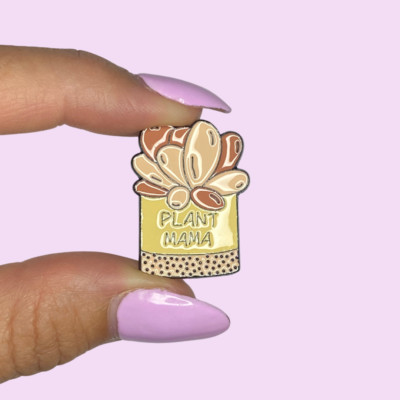 Succulent Enamel Pin | Plant Mama | Pot Plant Pin | Cute Plant | Gift ...