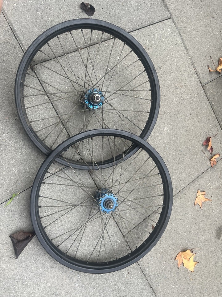 Old School Bmx Black 20 Inch Acs Z Wheels Sealed Blue Hubs | eBay