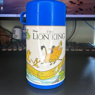 Vintage 1994 Disney The Lion King Blue Thermos Lunchbox Bottle Simba ...