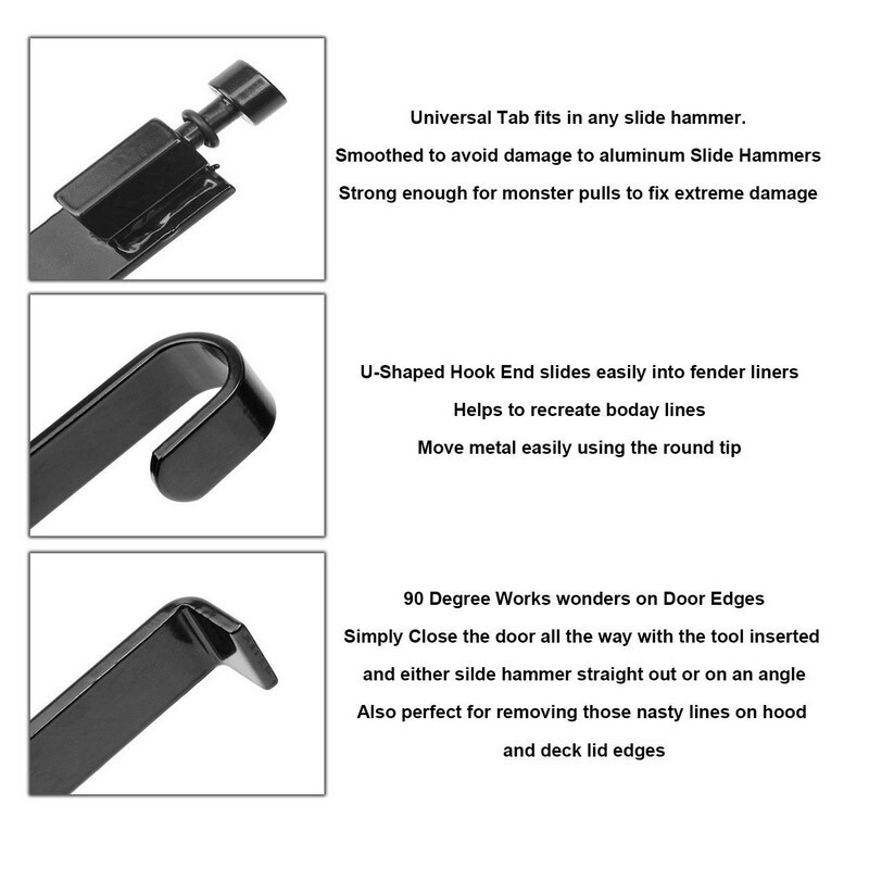 Car Door and Fender Edge Dent Paintless Removal Tabs Fits in Any Slide ...