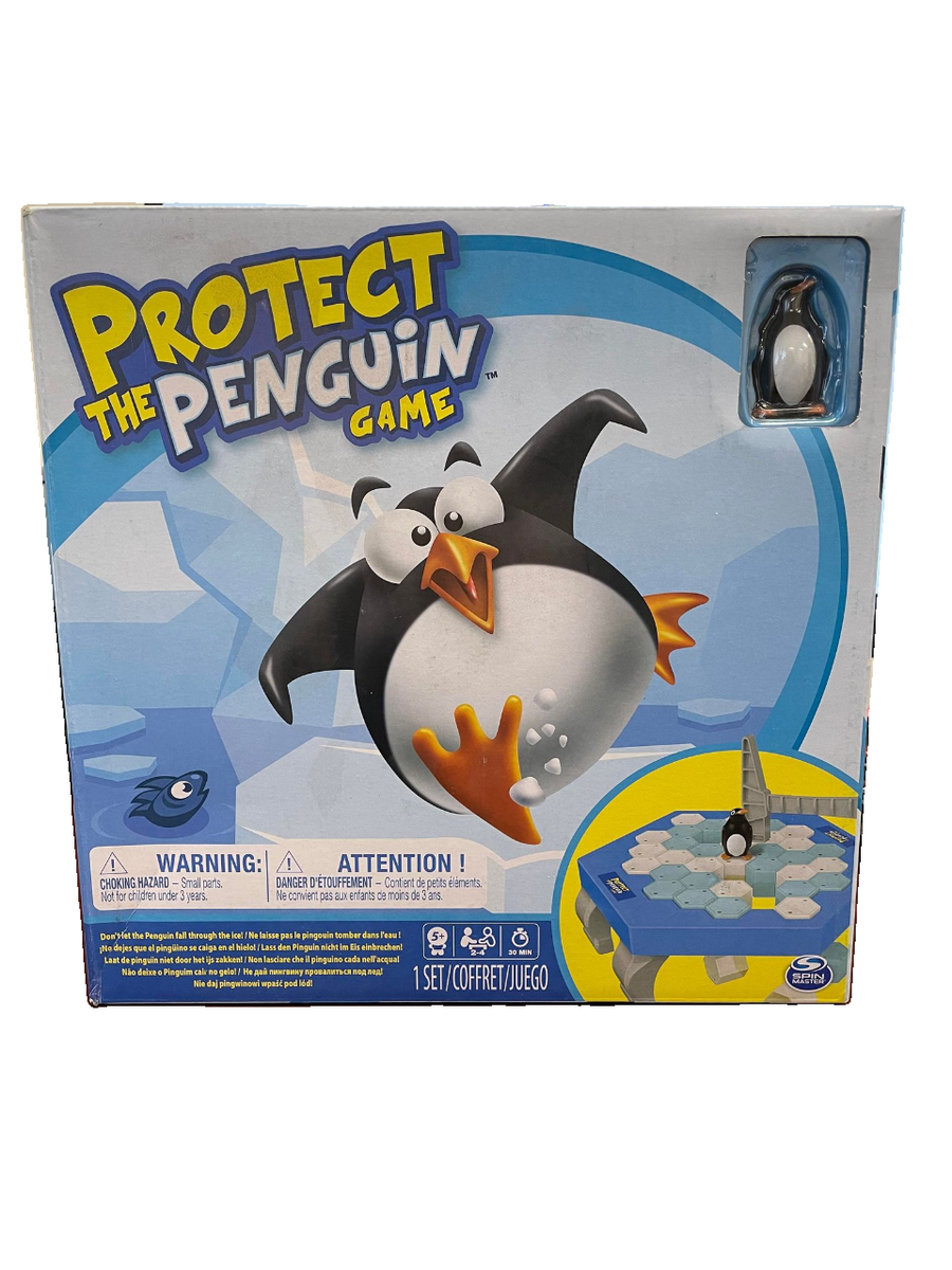 Penguin Hitting Game Canvas Print 3d Penguin Hits The Ball In A