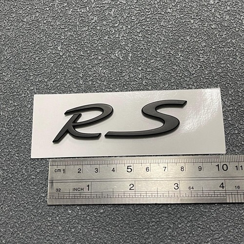 Matte Black RS R S Lettering Emblem Car Trunk Nameplate Rear Engine Lid ...