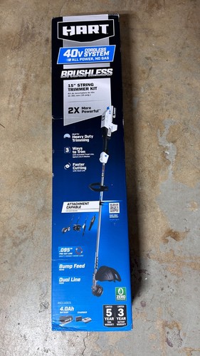 HART 40V Cordless 15” String Trimmer Kit-2X Power BRUSHLESS!! | eBay