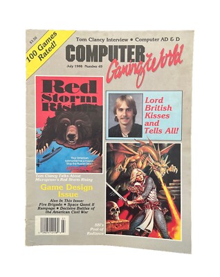 Computer Gaming World Strategy Magazine #49 July 1988 Game Design Issue ...