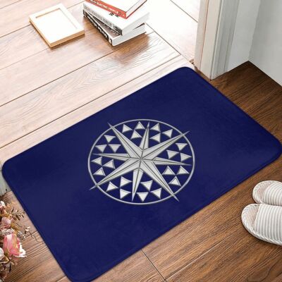 Chrome Style Nautical Compass Star Doormat Rug carpet Mat Footpad Bath ...