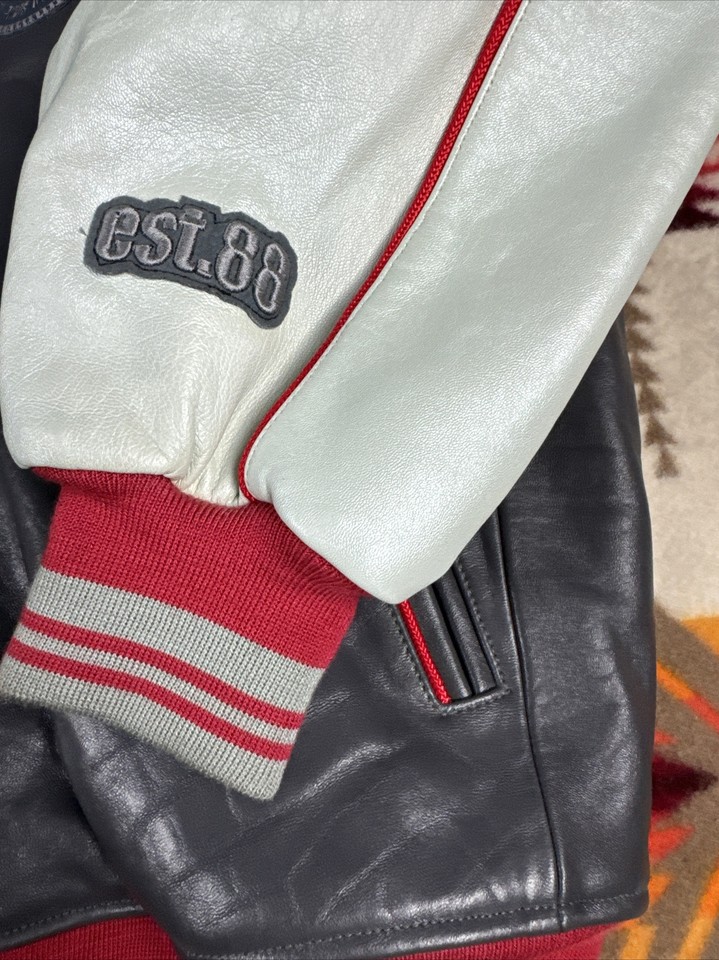 Ruff Ryders Dirty Denim DMX Vintage Y2K Genuine Leather Jacket 3XL Hip ...