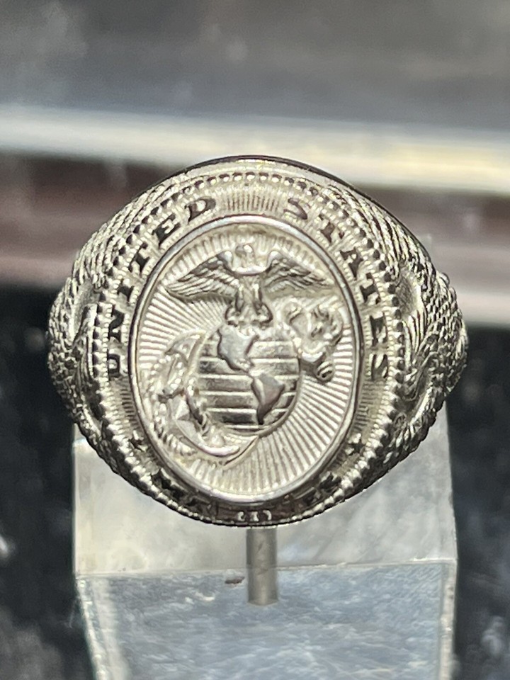 Marine Corp Ring 925 Sterling Silver Free Resizing | eBay