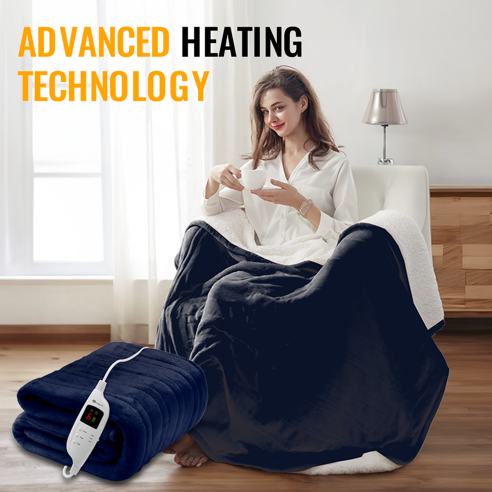 CozyMate Heated Throw - Luxurious Electric Blanket - Extra Large Heated ...