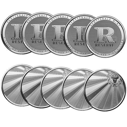 10 x 1 oz RESERVE .999 Silver Rounds by Scottsdale Mint (BU) #A648 | eBay