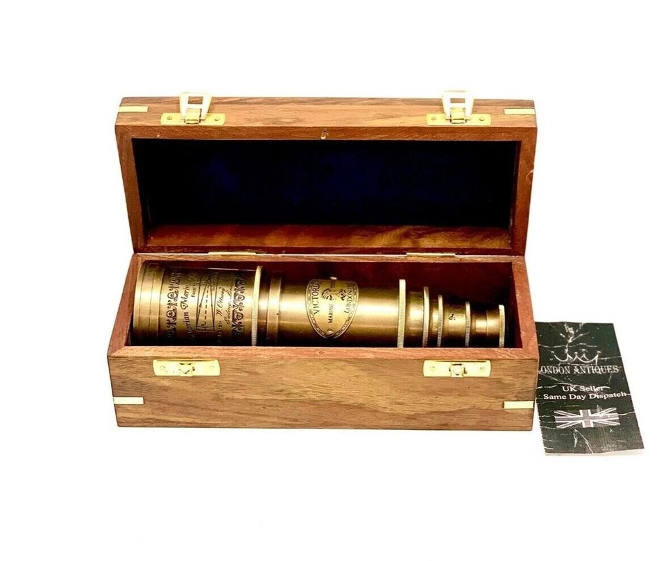 Antique Victorian Telescope Antique 20" Hand Extending Pirate Telescope ...