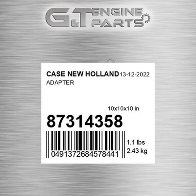 87314358 ADAPTER fits CASE NEW HOLLAND (Surplus Open Box) | eBay