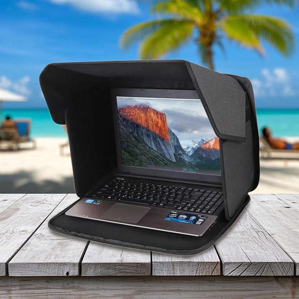 16" Laptops Sun Shade Glare Shield Foldable Privacy Screen Hood for ...