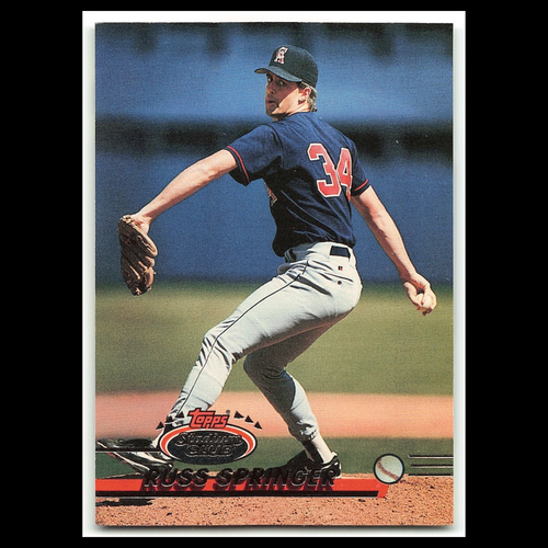 Russ Springer #736 1993 Topps Stadium Club California Angels Baseball ...