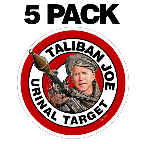 Taliban Joe Biden Urinal Stickers 5 pack - Funny Toilet Vinyl Decal ...