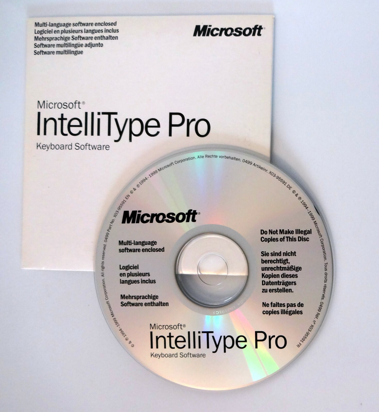 Microsoft IntelliType Pro Keyboard Software CD-ROM 1994-1999 | eBay