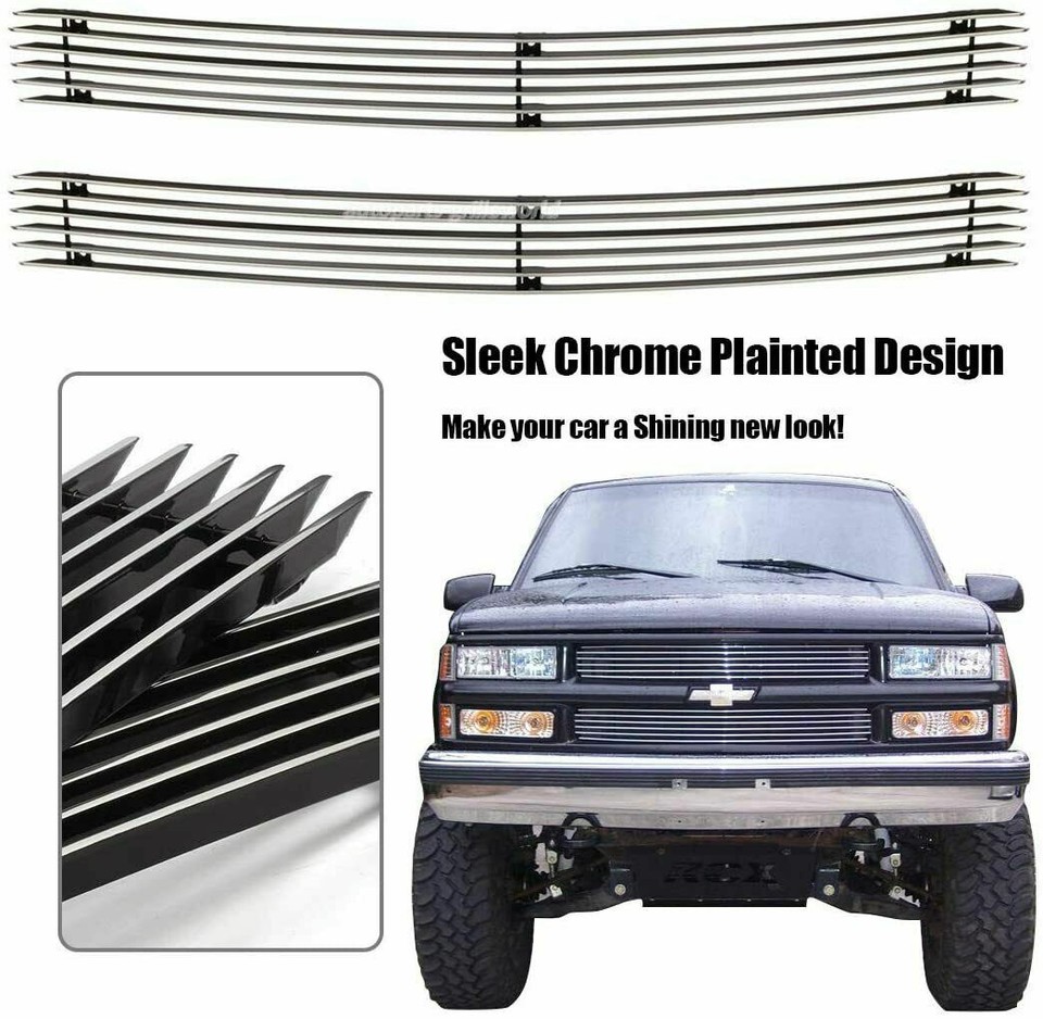 Grille Fits 1994-1999 Chevy C/K Pickup/Suburban/Blazer/Tahoe Billet ...