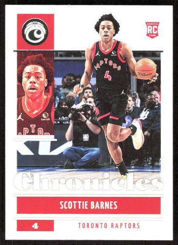 2021-22 4908A Panini Chronicles Scottie Barnes Rookie Toronto Raptors ...