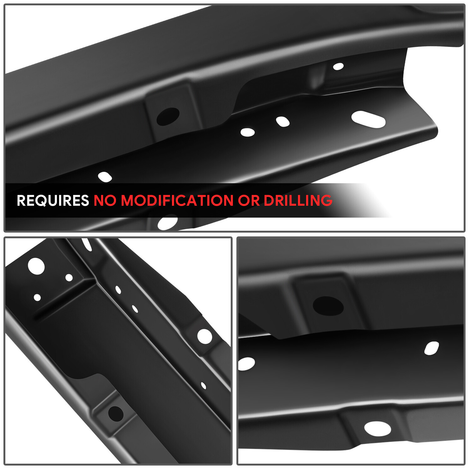 For 07-13 Chevy Silverado 1500 Black Front Bumper Face Bar w/o Air ...