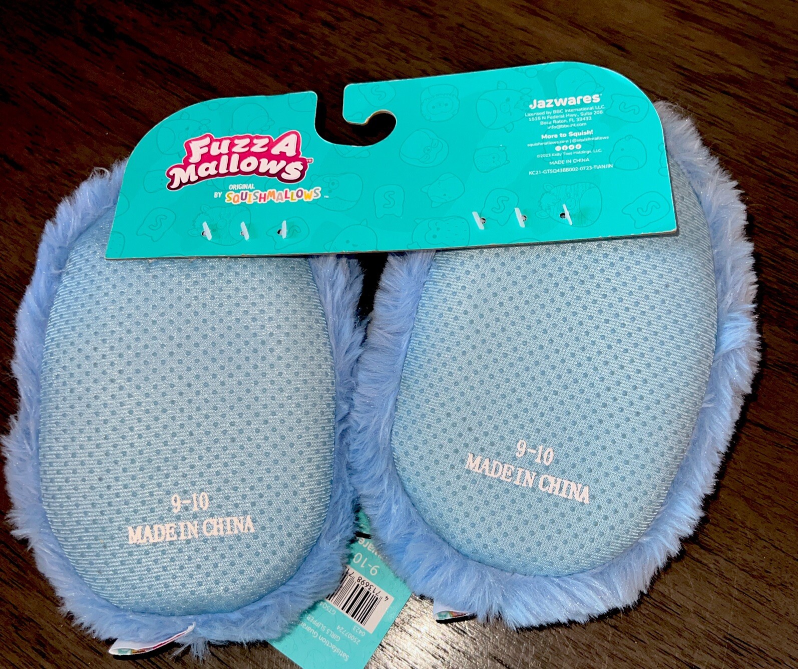 NEW! Squishmallows FuzzAMallows Harvey The Walrus Slippers, Kids 7/8 9/ ...