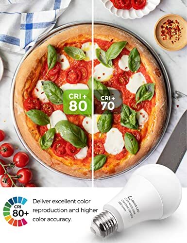 LOHAS A19 LED Light Bulbs 150W Equivalent, 17 Watt Daylight White 5000K ...