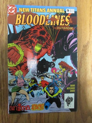 COMIC BOOK - DC COMICS - NEW TITANS ANNUAL BLOODLINES OUTBREAK NO 9 ...