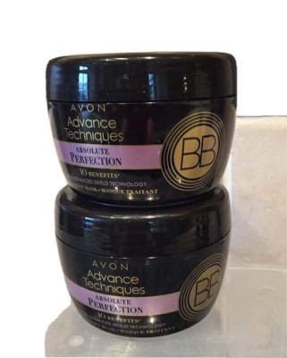 Absolute Perfection Hair Treatment Masks x 2 AVON Anti-Frizz Silk ...
