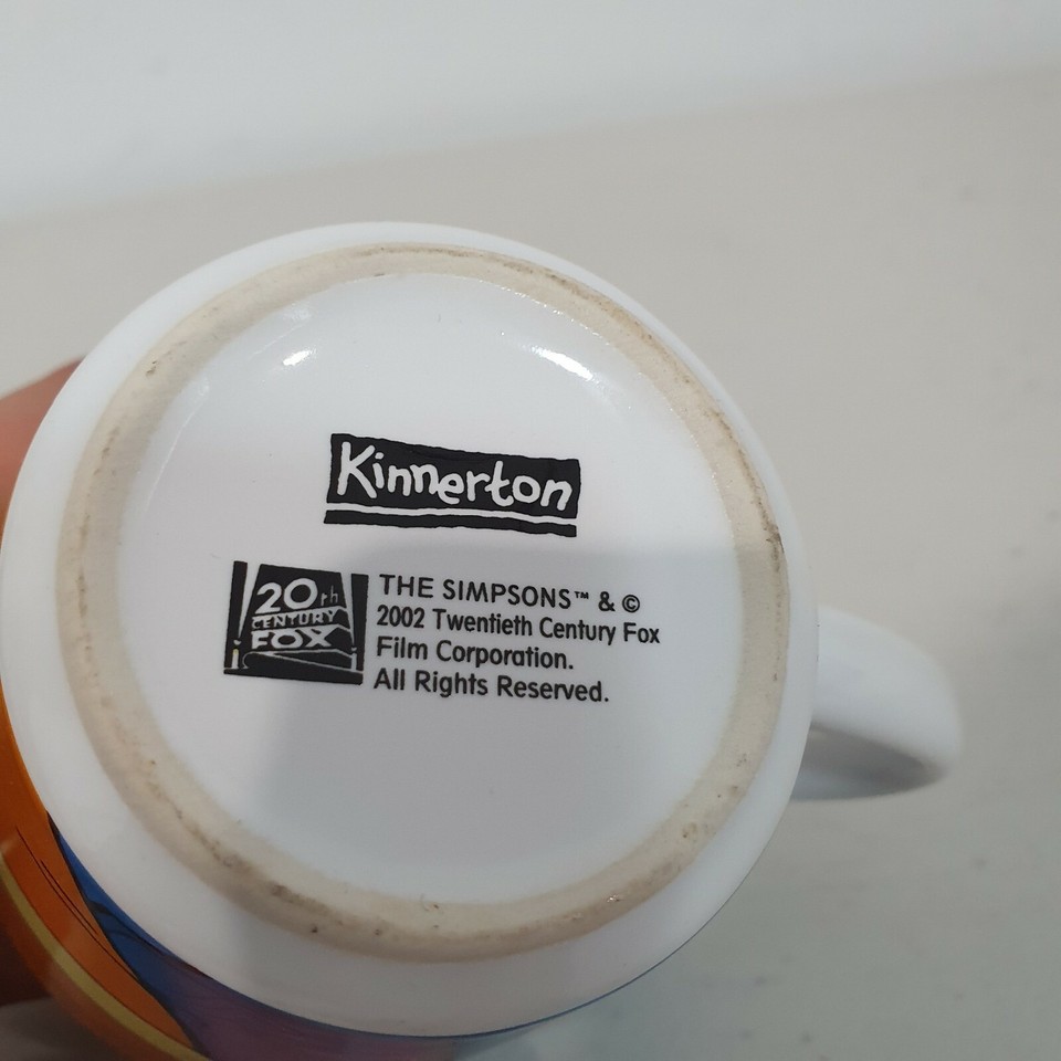 The Simpsons Kinnerton Collectable Coffee Tea Mug Bart Simpson (2002 ...