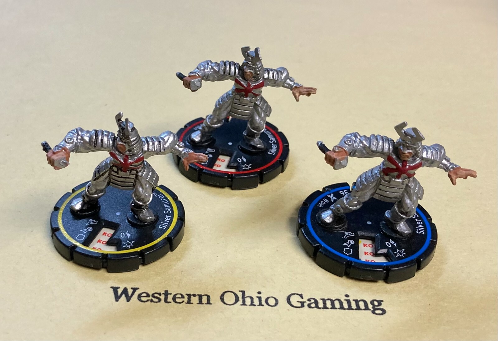 Heroclix Silver Samurai #067 #068 #069 DAMAGED REV Set READ USED ...