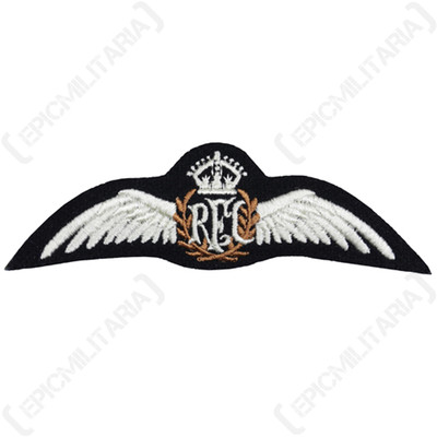 WWI Royal Flying Corps Wing - British RFC Pilot Uniform Patch Insignia ...