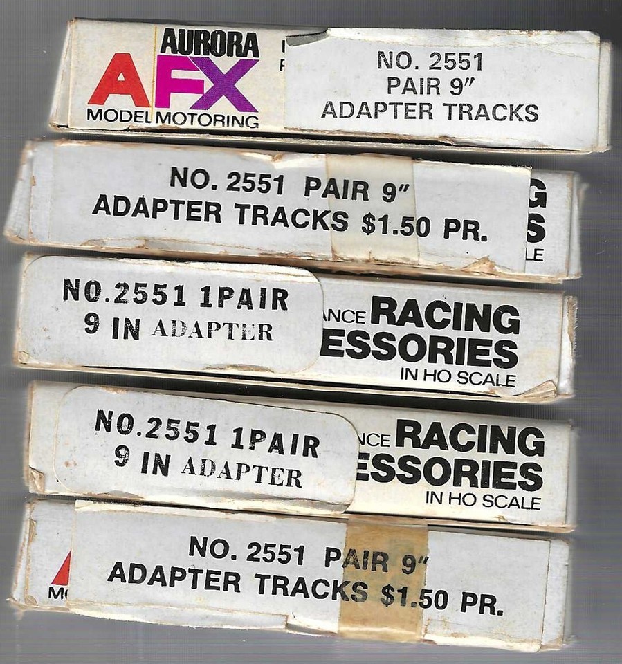 5 Each 1972 AURORA AFX No. 2551 RACING ACCESSORIES, 1 Pair , 9 IN ...